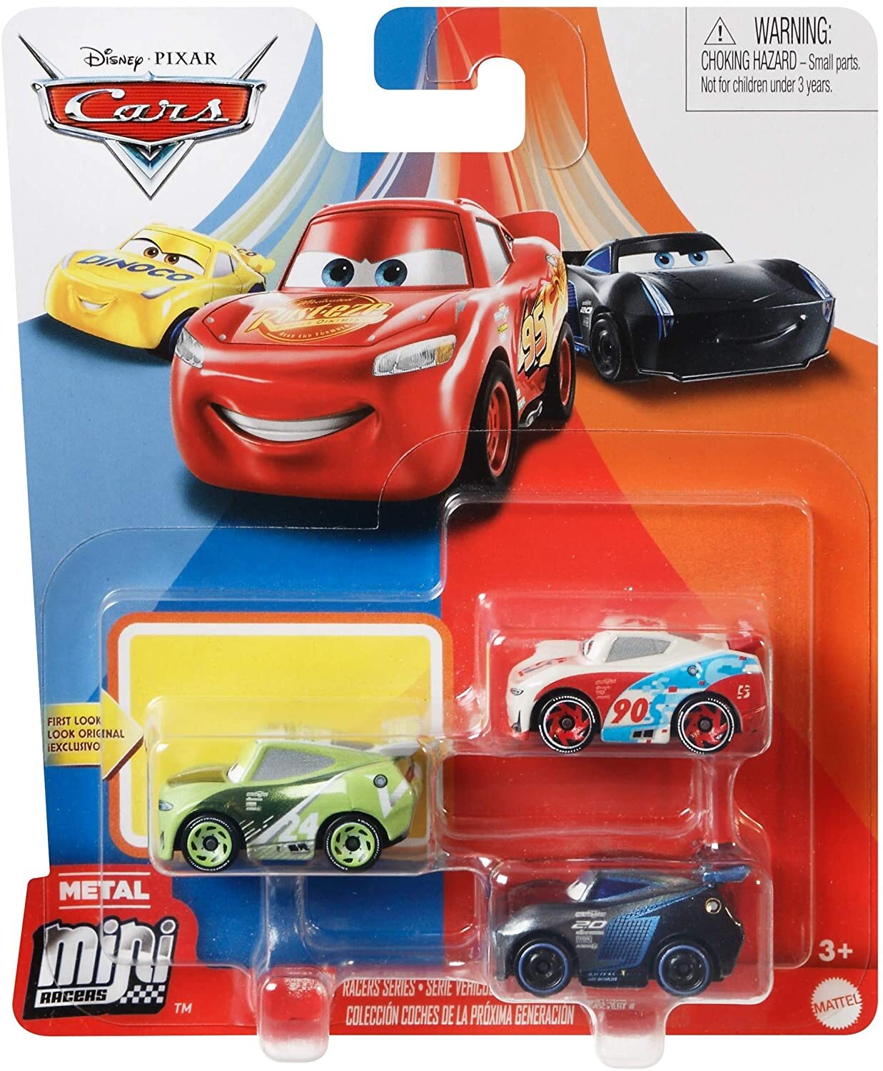 DISNEY PIXAR CARS METAL MINI RACERS 3 PACK WITH CHASE RACELOTT - PAUL ...