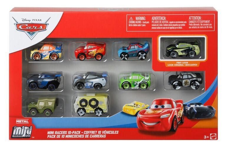 DISNEY PIXAR CARS METAL MINI RACERS VARIETY 10 PACK FEATURING STEVE ...
