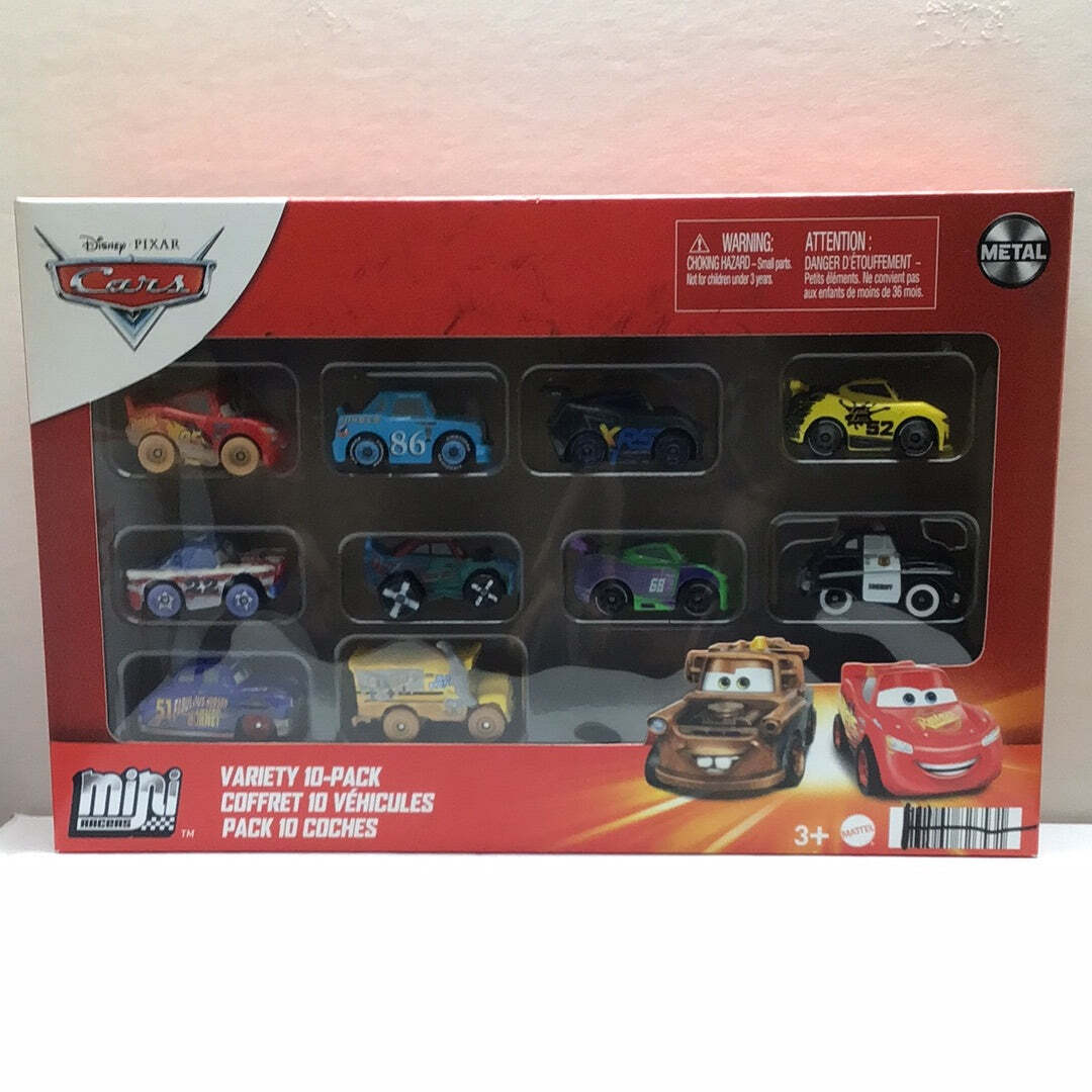 DISNEY PIXAR CARS MINI RACERS 10 PACK - GEORGE NEW WIN - MUDDY LIGHNING ...